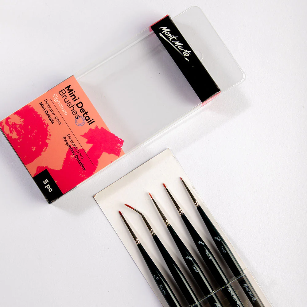 Mont Marte Mini Detail Brushes Signature 5pc - Art & Craft Store