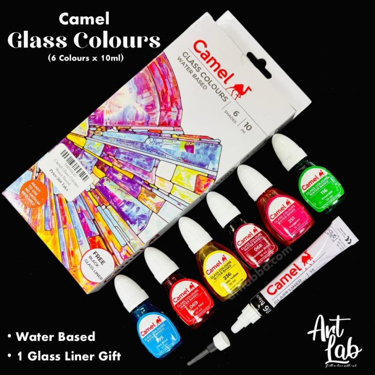 Camel Glass Colours Water Based (6pc x 10ml) - Art & Craft Store